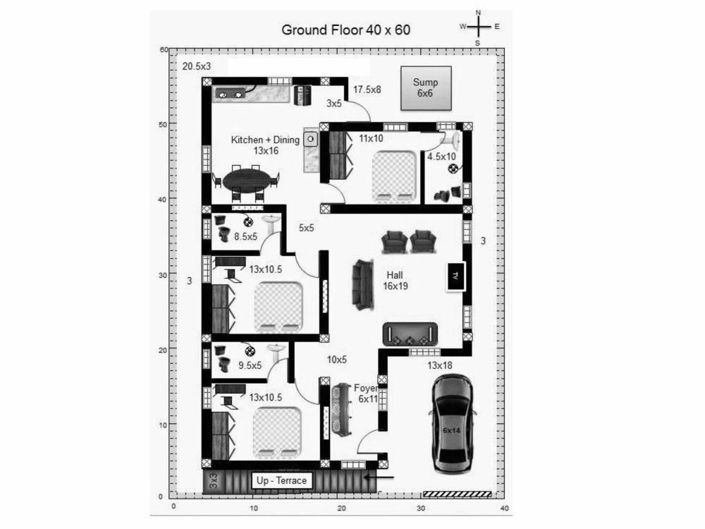 An Amazing 2d Architecture Floor Plans/Drawing for your buildings | Upwork