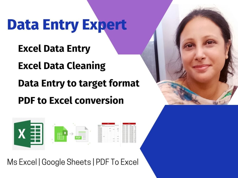 Excel data entry, data cleaning, PDF to excel, Copy Paste | Upwork