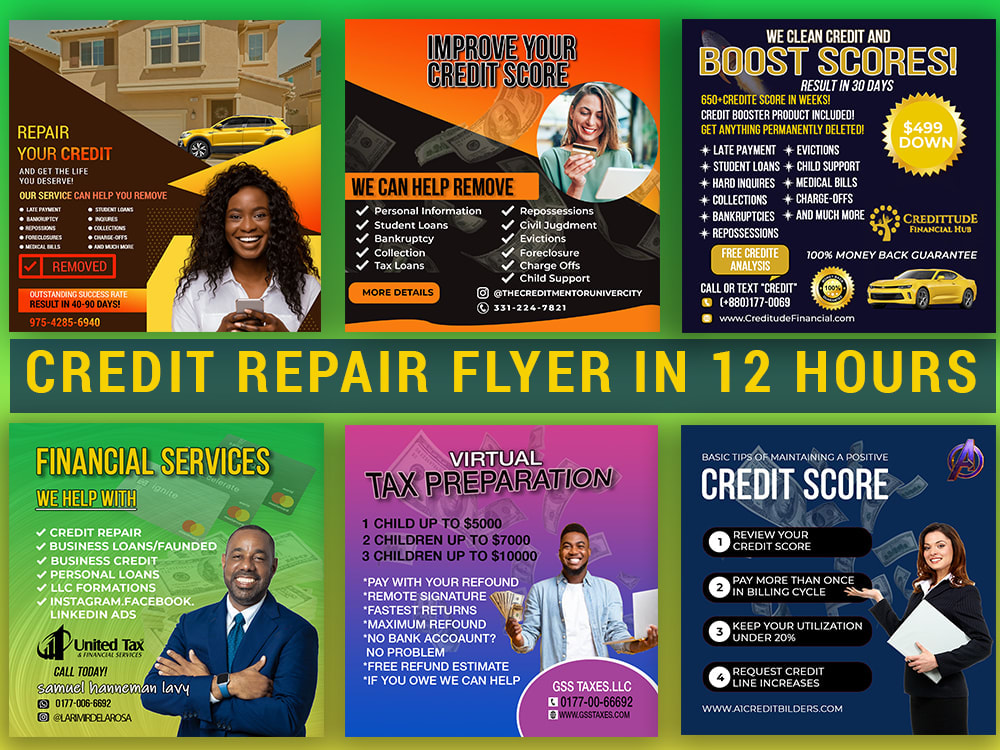 I will do a professional credit repair flyer design | Upwork