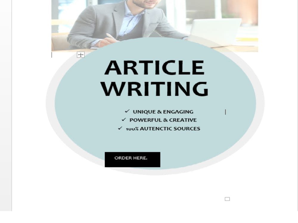 An amazing flyer design about article writing | Upwork