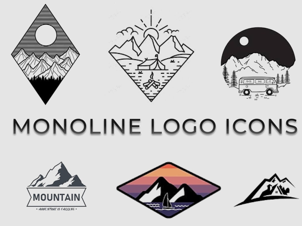 A Creative Logo and Icon Design in Monoline Style | Upwork