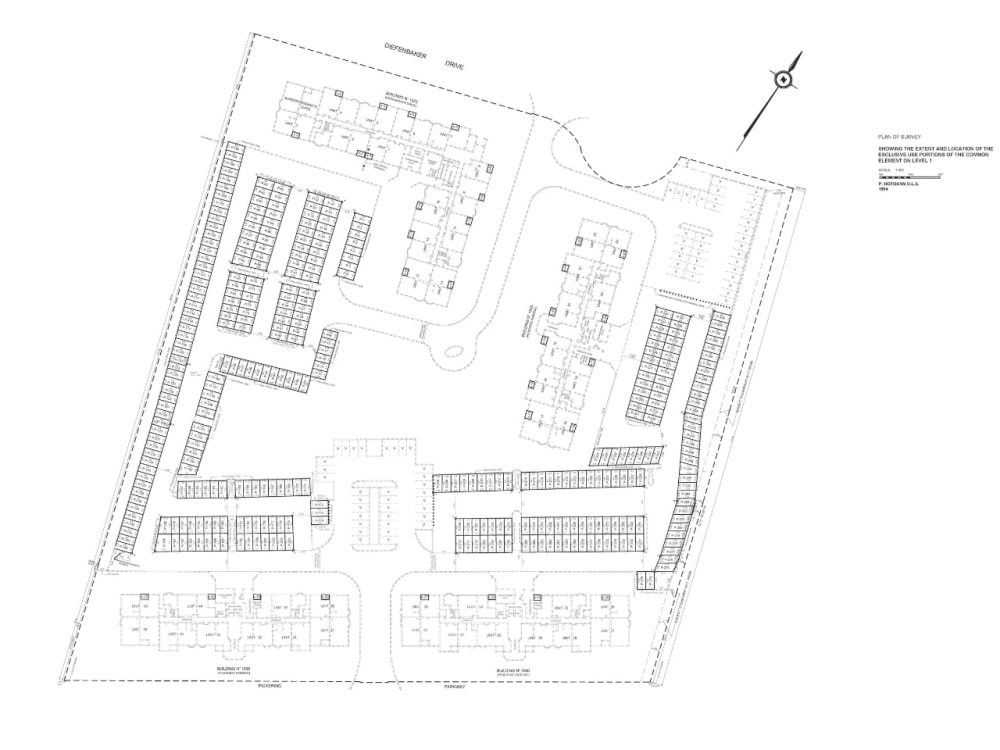Scaled site plan drawing in Autocad from sketches and old blueprints ...