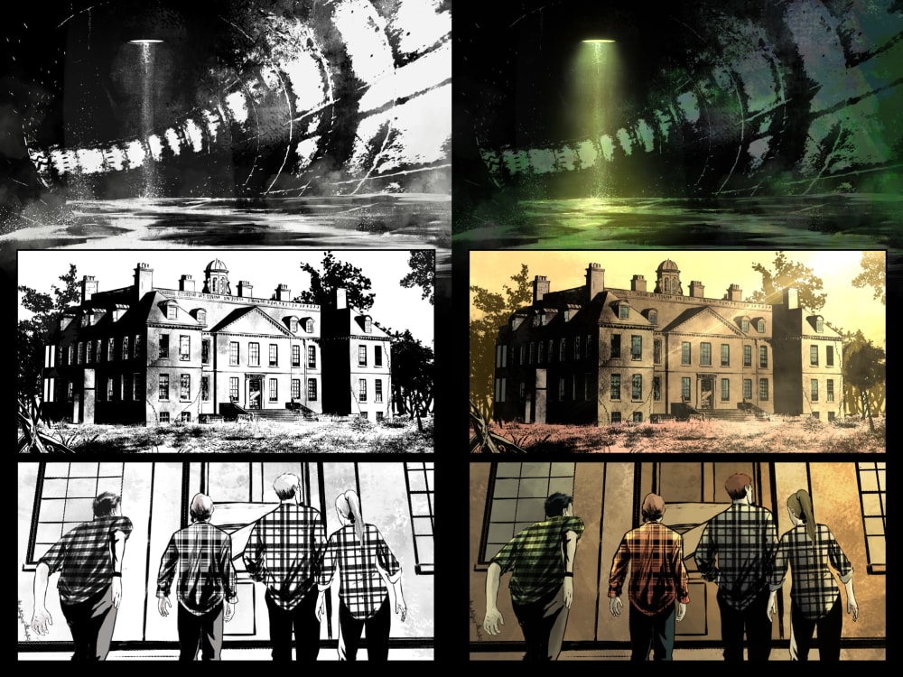 Beautiful comic book art in noir style | Upwork