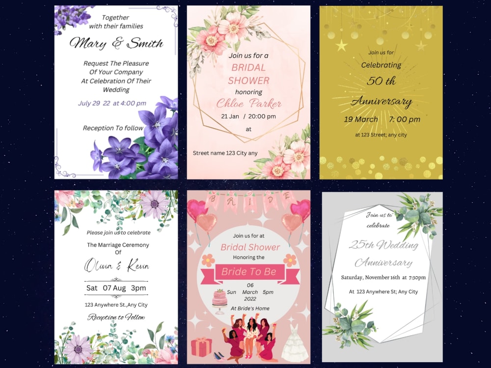Invitation designs for any event | Upwork