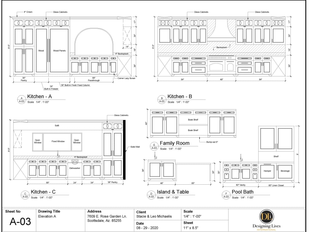Kitchen cabinetry, closet, and bathroom drawings | Upwork