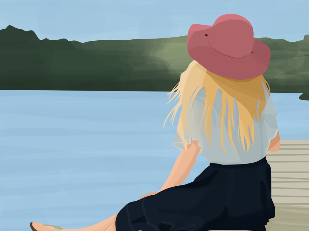 A faceless vector portrait | Upwork