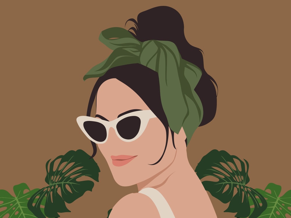 A faceless vector portrait | Upwork