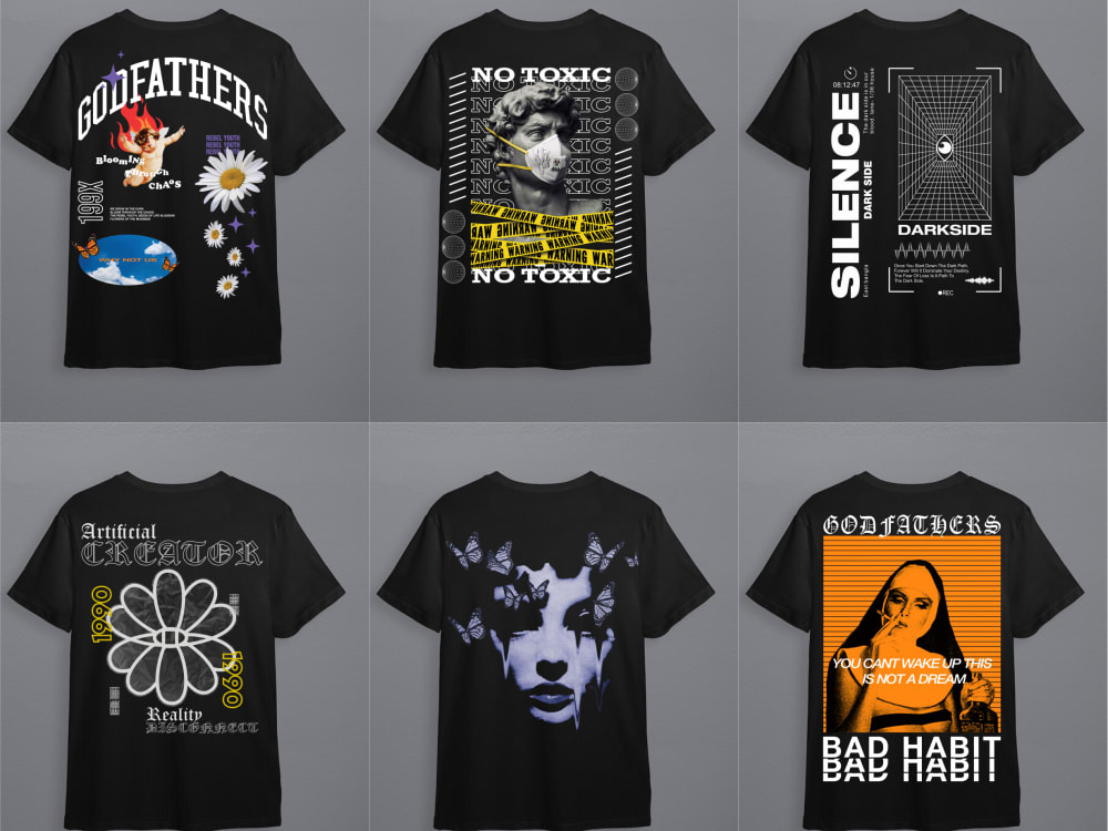 Eye-Catching T-Shirt Print Designs. | Upwork