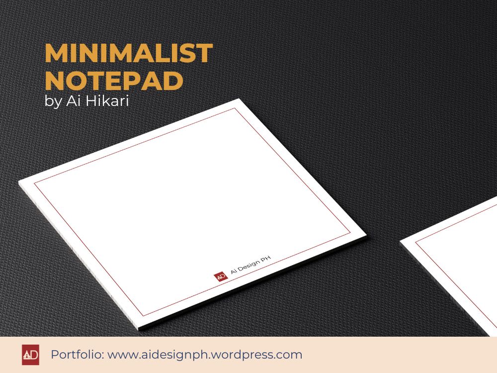 Square Notepad Design MINIMALIST | Upwork