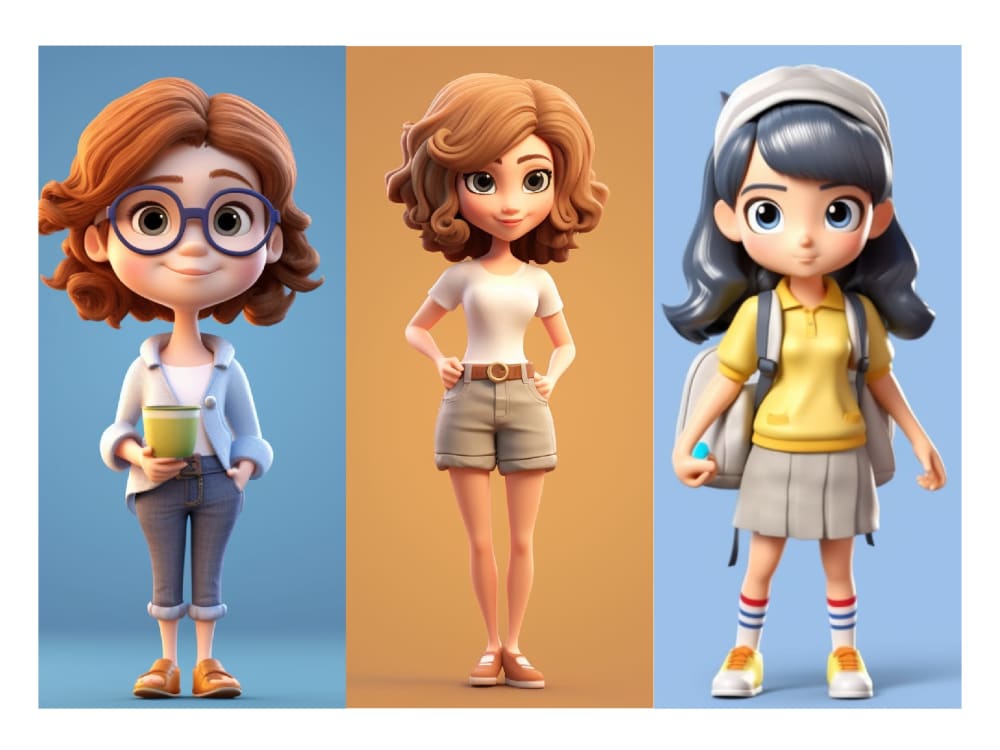 A 3D cute character, modeling, people character, chibi people. | Upwork A 3D cute character, modeling, people character, chibi people. | Upwork