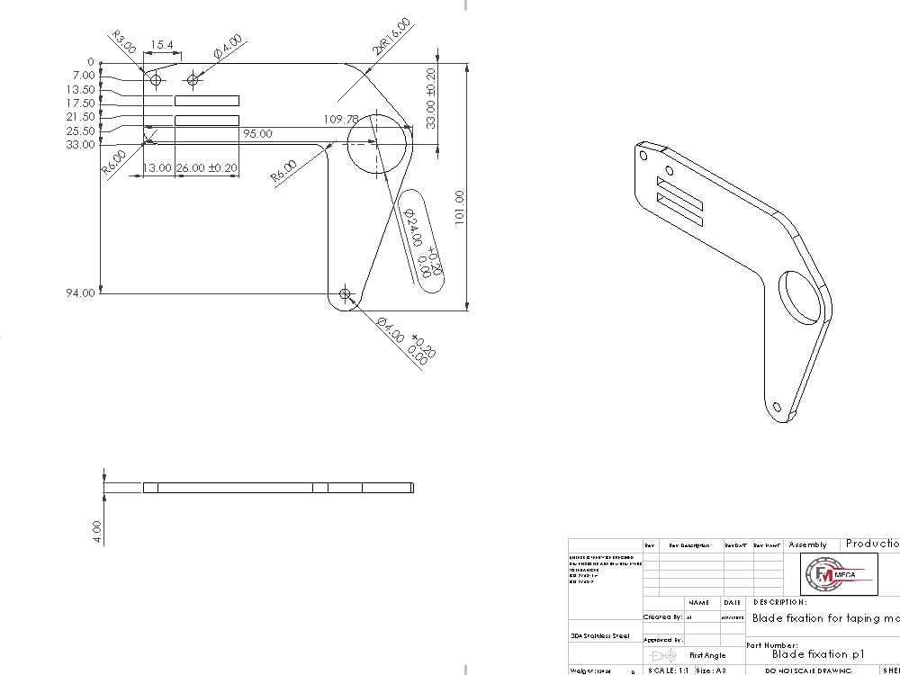 An Industrial drawing for manufacturing | Upwork