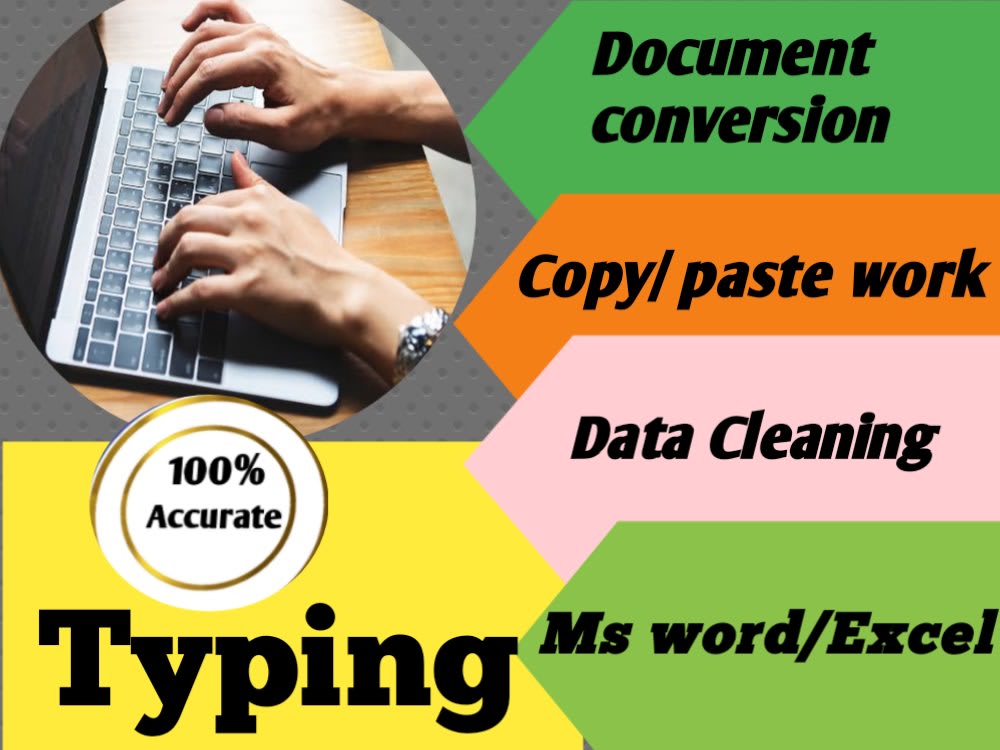 20 pages of typing,copy paste, PDF Conversion within 10 hours. | Upwork