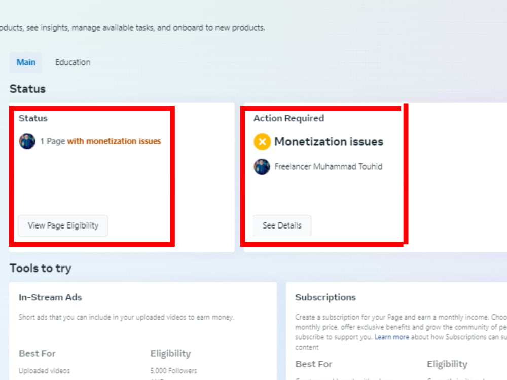 Remove facebook pages monetization issues in 20 minutes | Upwork