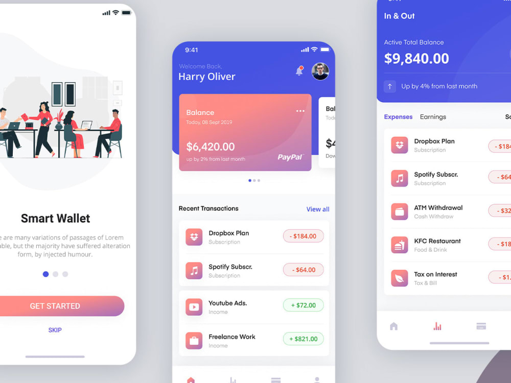 A professional digital wallet app | Upwork