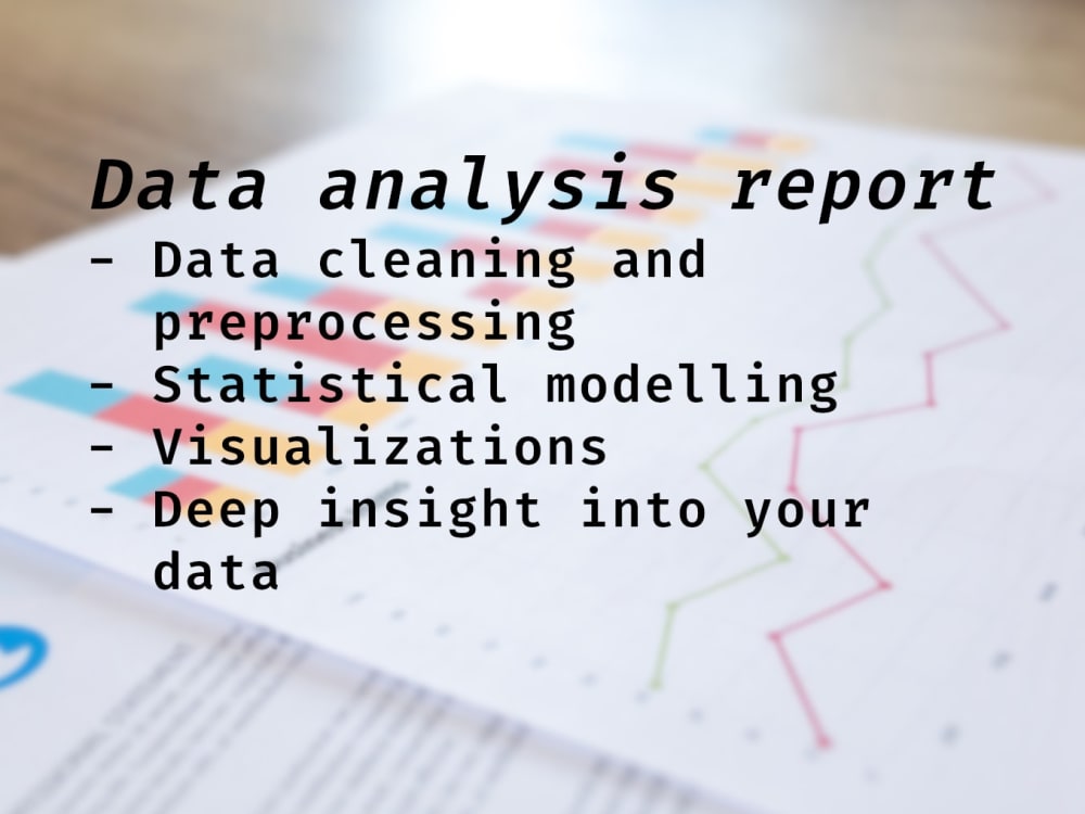 An analysis report of the data you provide with visualizations and ...