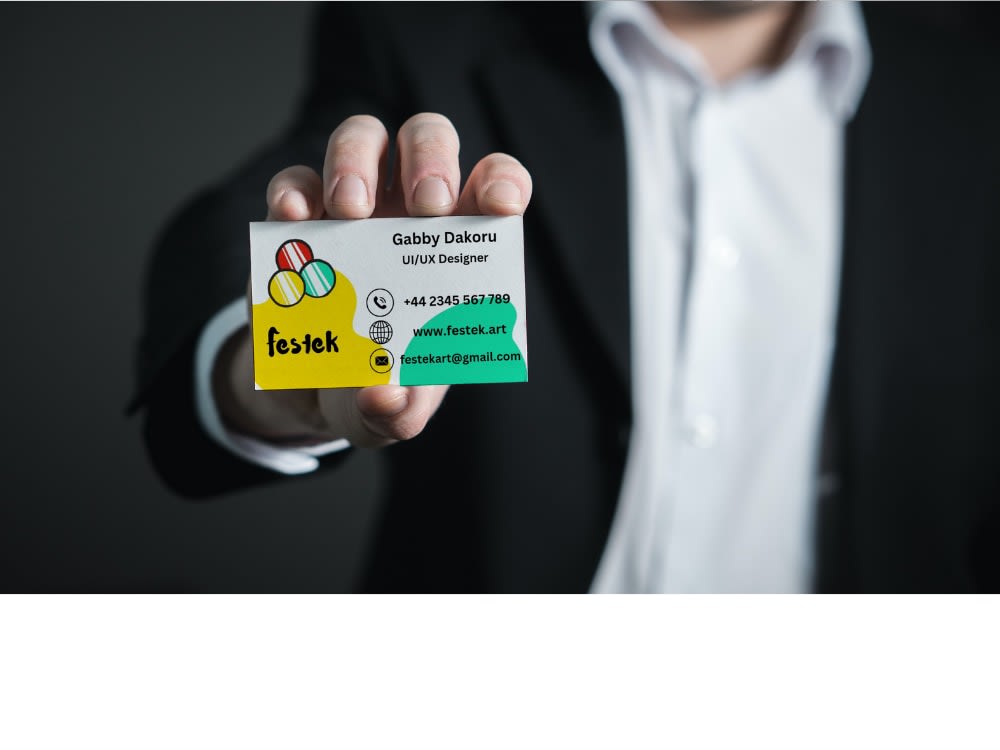 An outstanding business card design, with or without a logo. | Upwork