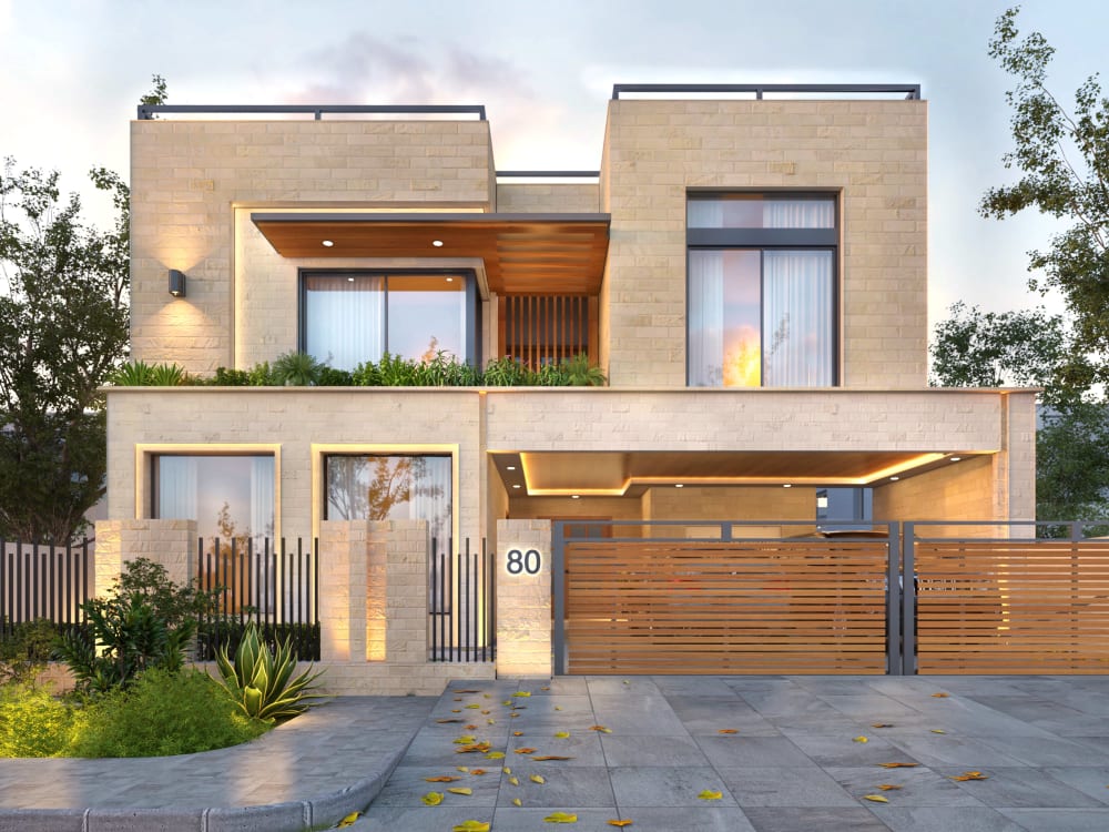 A custom-designed home with a creative exterior and great interiors ...