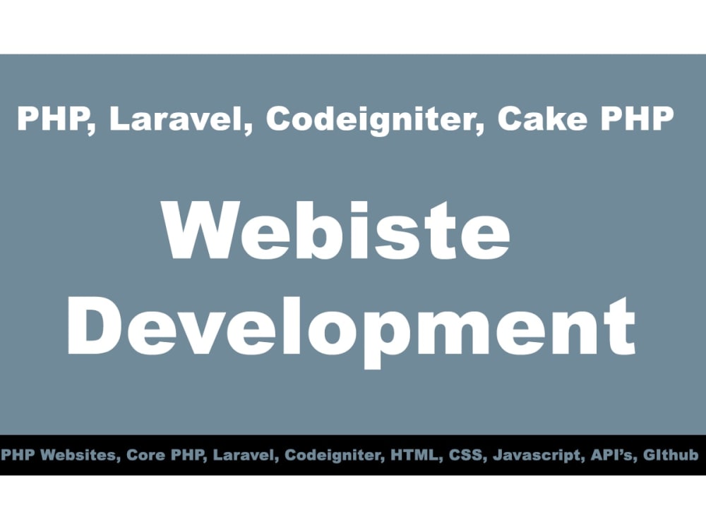 Php Laravel Cake Php Codeigniter Wordpress Developer Upwork