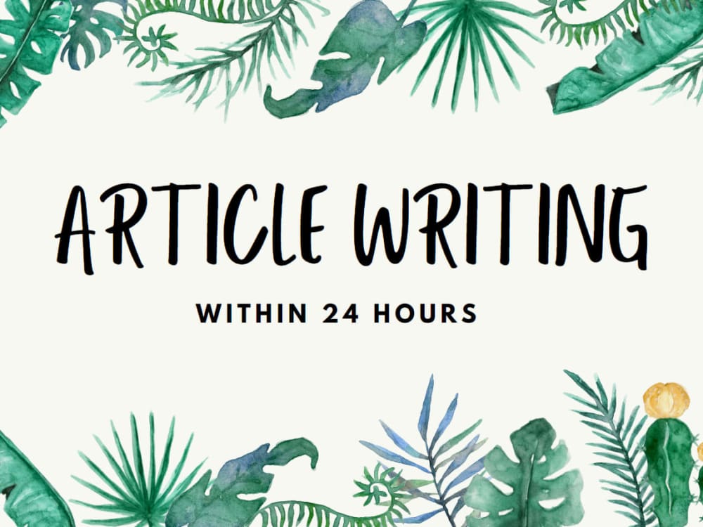 A 500 words article within 24 hours | Upwork