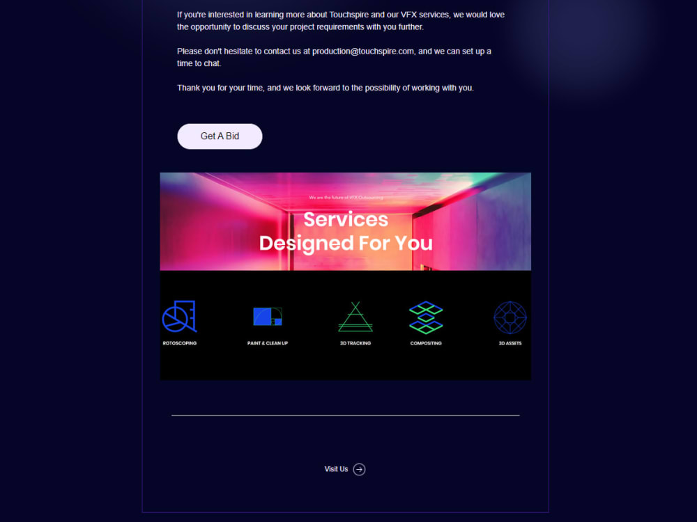 An interactive emailer and we will also set up a email marketing ...