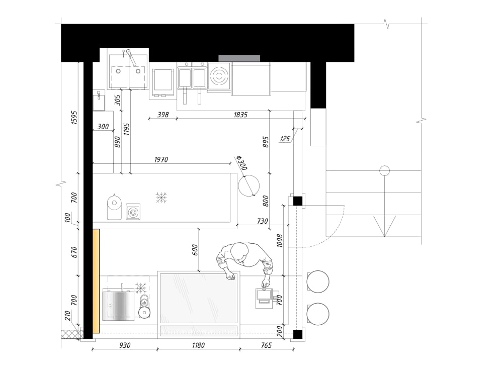 A floor plan with furniture arrangement | Upwork
