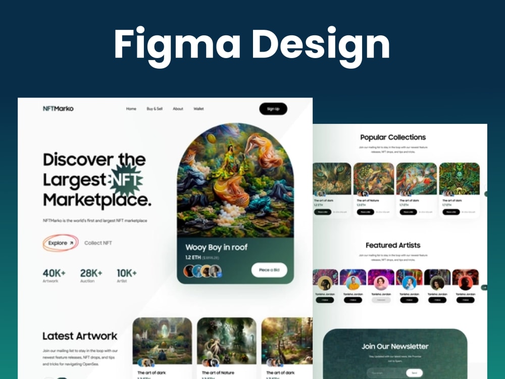 Responsive website UI UX design, web UI or landing page UI design in Figma | Upwork