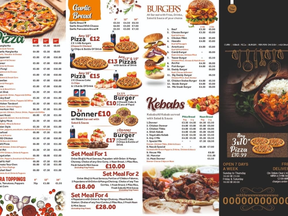 Amazing restaurant menu design and flyers | Upwork
