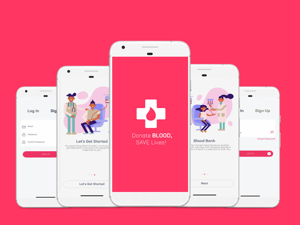 Blood Donation Mobile App / Blood Donation Center / Blood Bank Admin ...