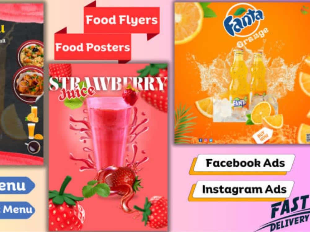 Creative Food Posters, Food Flyers, Menus, and Instagram & Facebook Ads ...