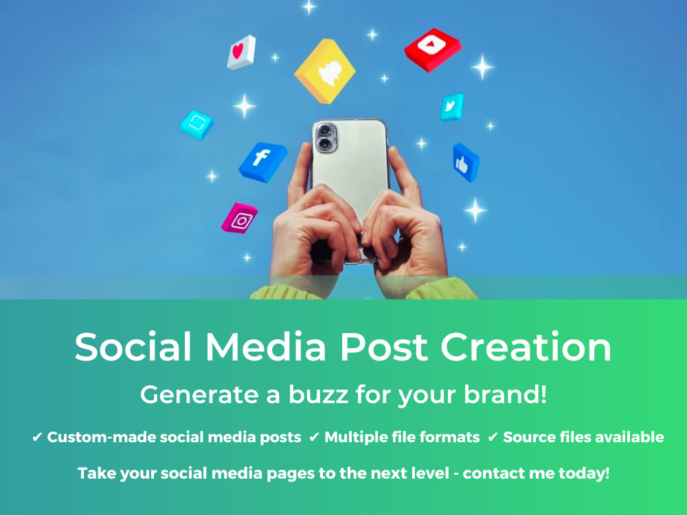 Eye-catching social media posts that generate buzz for your brand. | Upwork