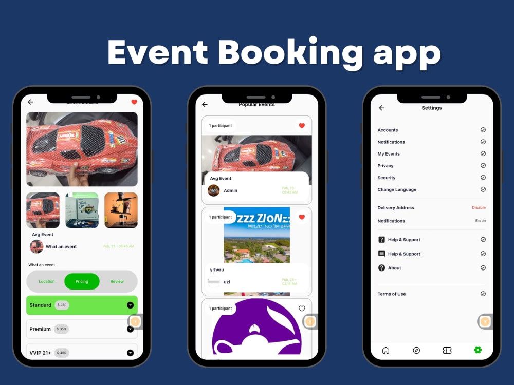 An Event Organiser/Booking Mobile App | Custom Mobile App Development | Upwork