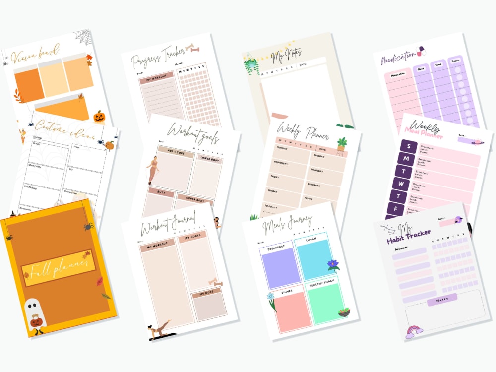Digital/printable custom planner design | Upwork