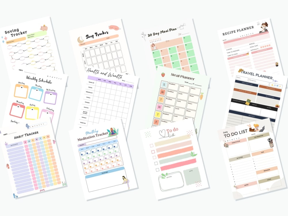 Digital/printable custom planner design | Upwork