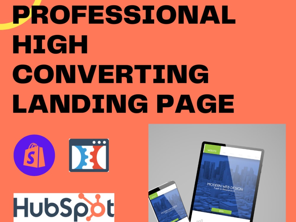 High converting landing page in Shopify, Clickfunnel, Unbounce, Hubspot | Upwork