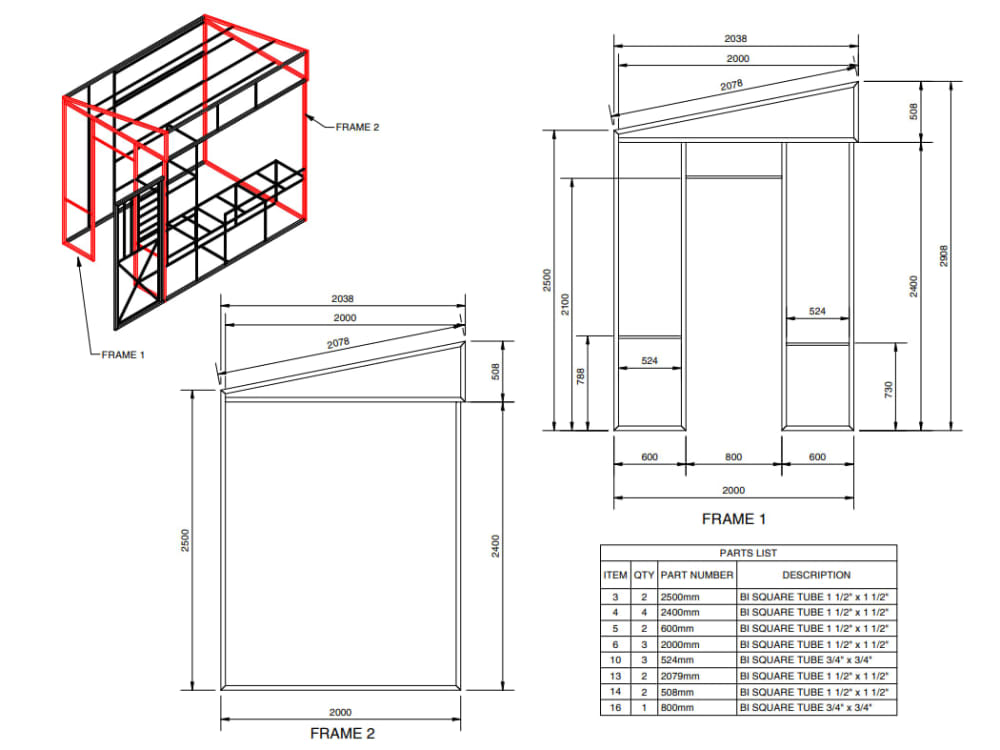 A complete fabrication drawing for a Food Kiosk | Upwork