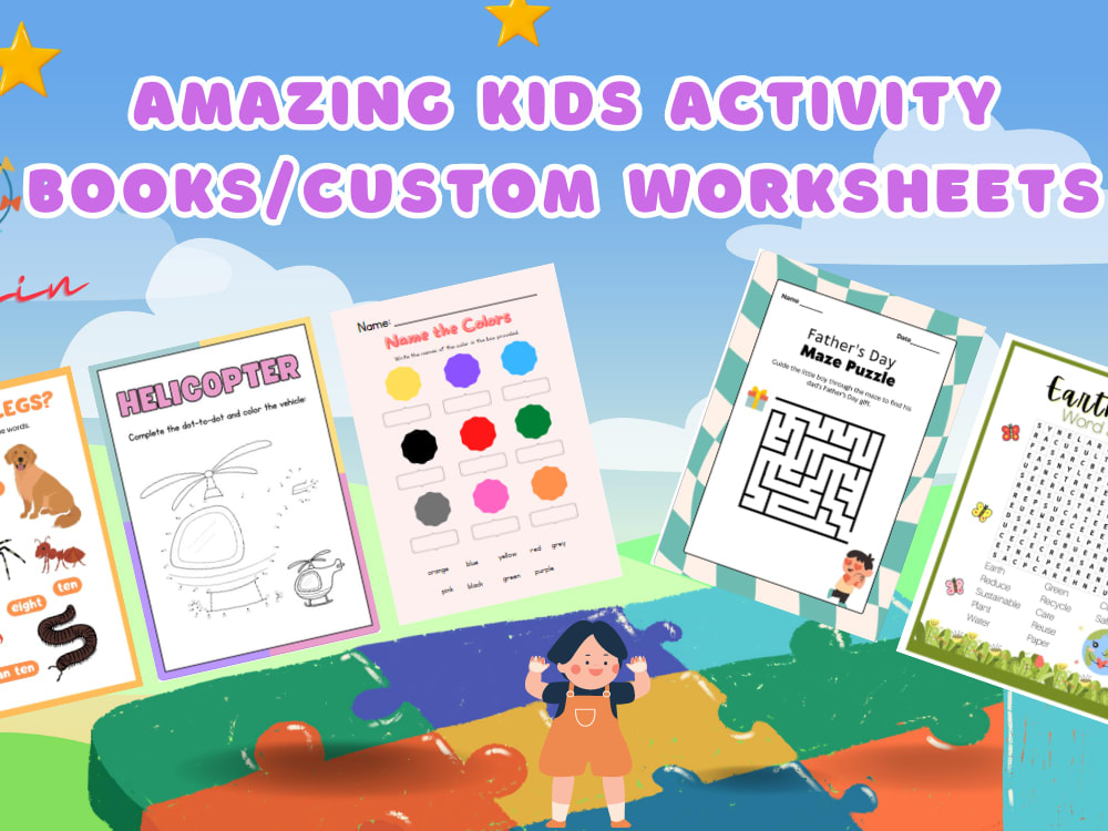 Amazing activity books, custom worksheets for children | Upwork