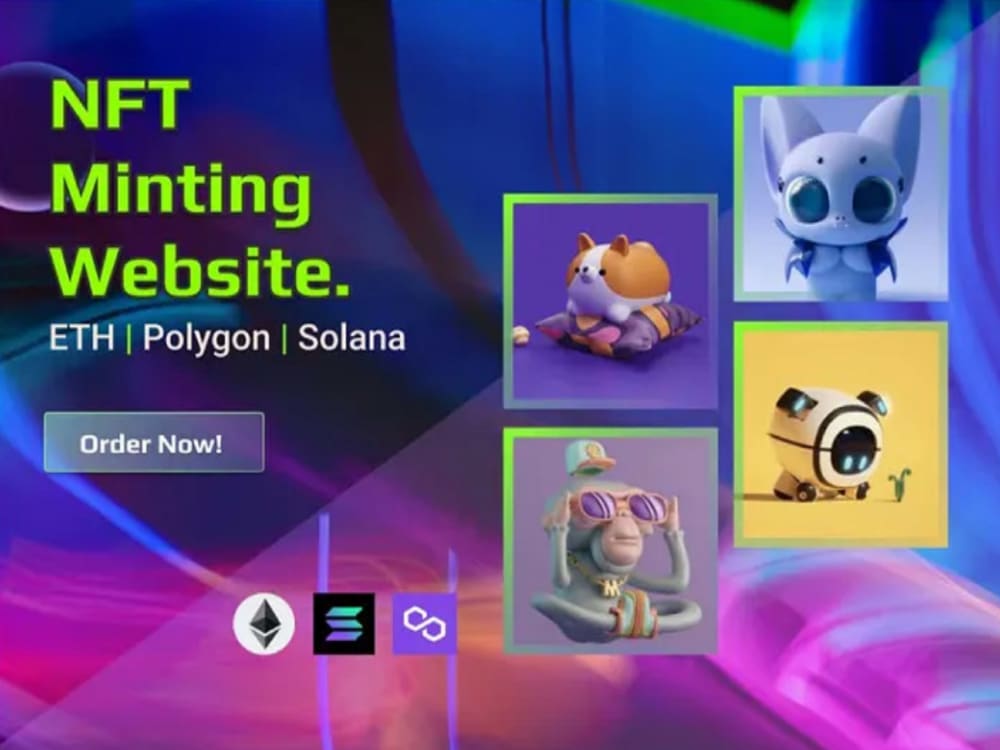Develop Nft mint website Solana, Nft minting website, Nft promotion ...