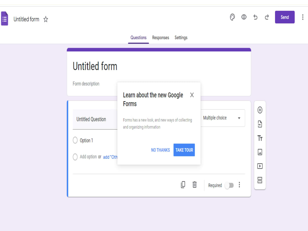 Design a 1-page form using Google Forms | Upwork