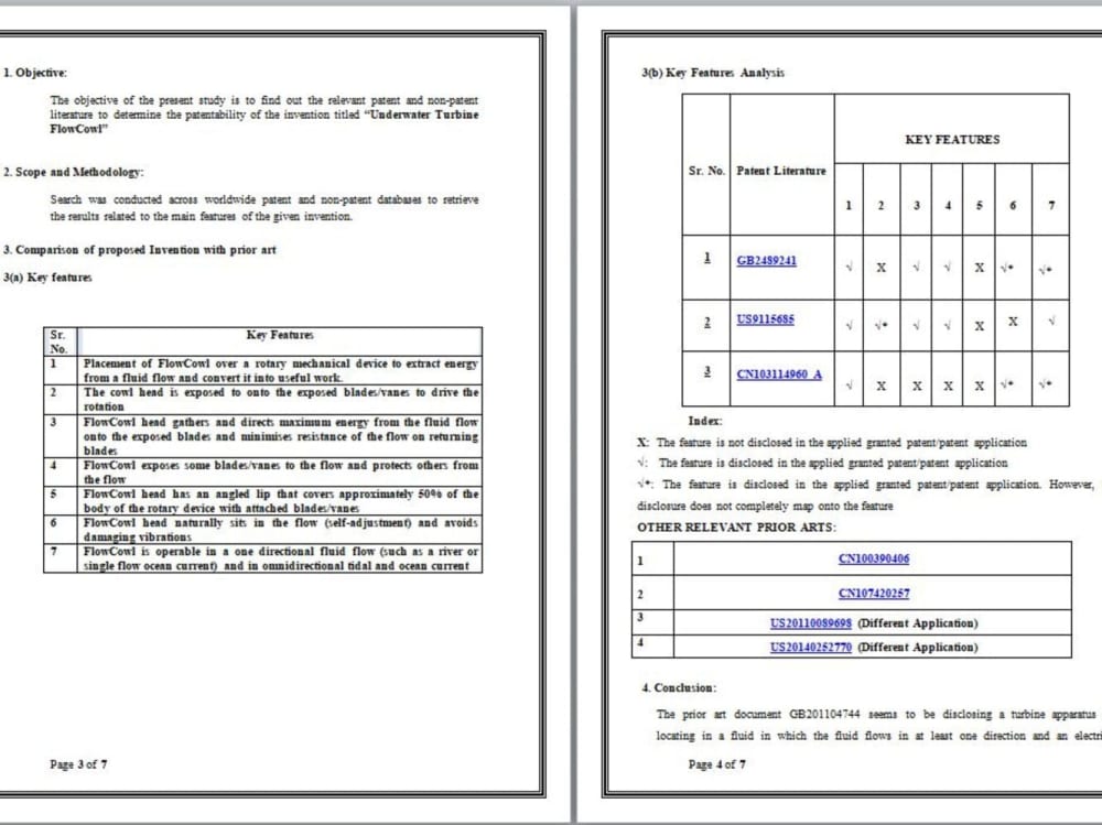 A Patentability Search Report Upwork