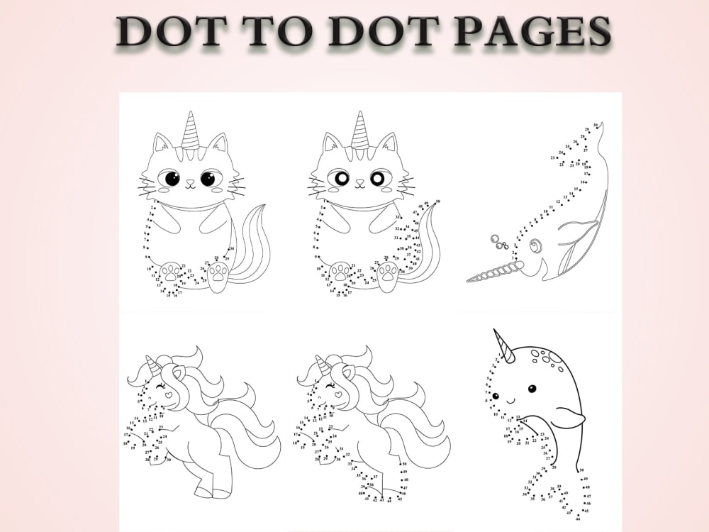 Design unique dot to dot pages connect the dots | Upwork