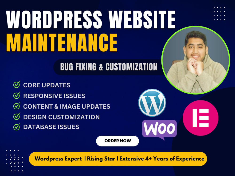 Wordpress website maintenance, fix bugs and customize website design | Upwork