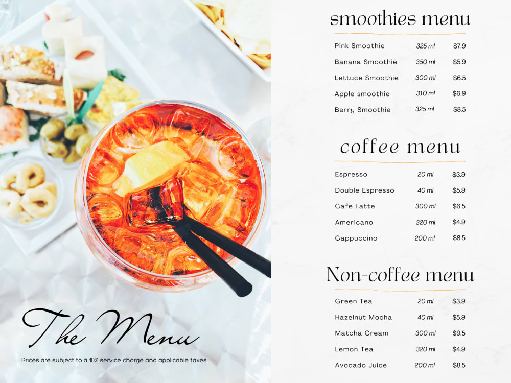 An eye-catching Restaurant Menu for your Restaurants. | Upwork