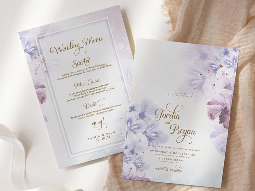 Make wedding invitations beautiful and elegan. | Upwork