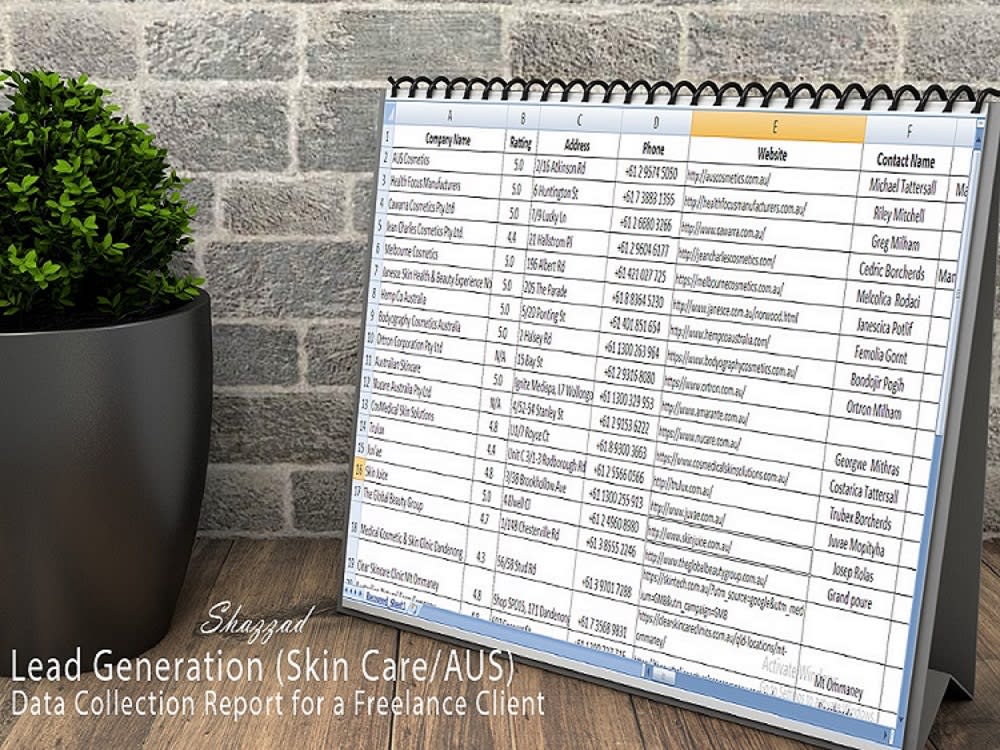 Data Entry, Lead Generation to Excel and All Typing/PDF Conversion | Upwork