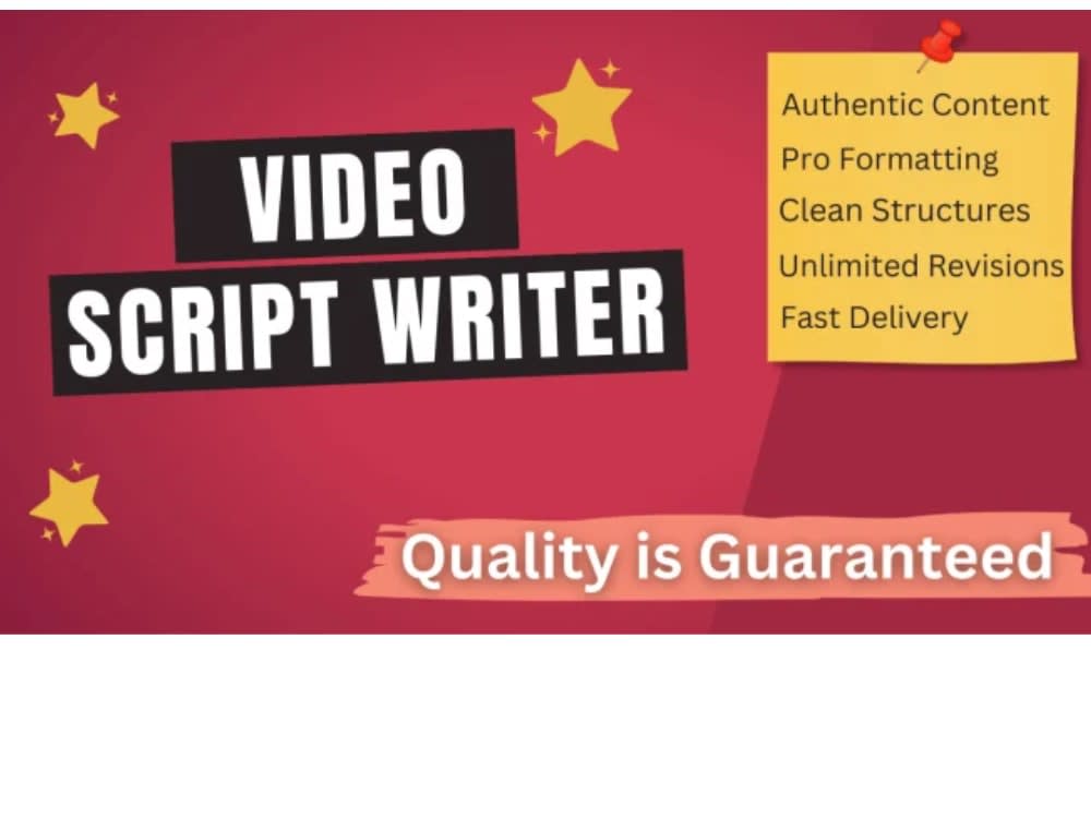 An Engaging youtube scriptwriter for youtube video scriptwriting | Upwork