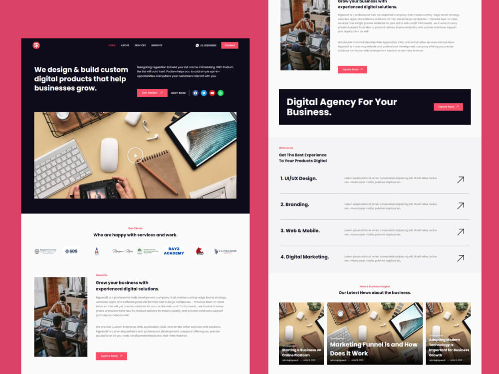 A pixel-perfect design with a responsive design. | Upwork