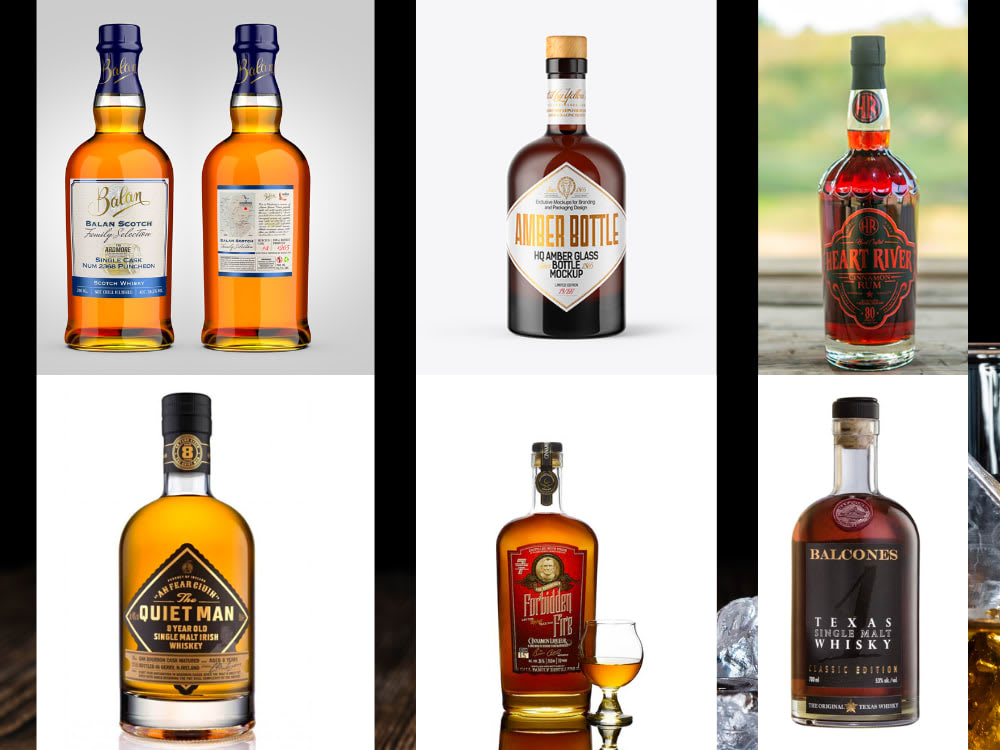 Liquor vodka, whiskey, wine, gin, beer, and tequila label design | Upwork