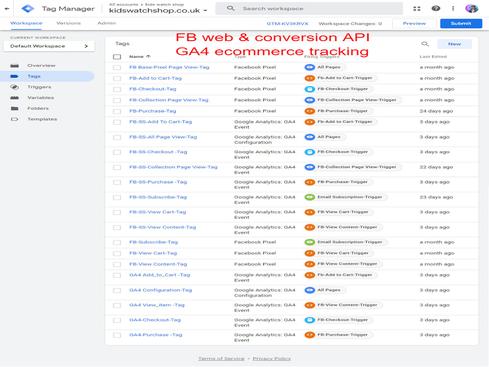 Facebook pixel conversion API, (CAPI), GA4 server-side tracking with GTM | Upwork