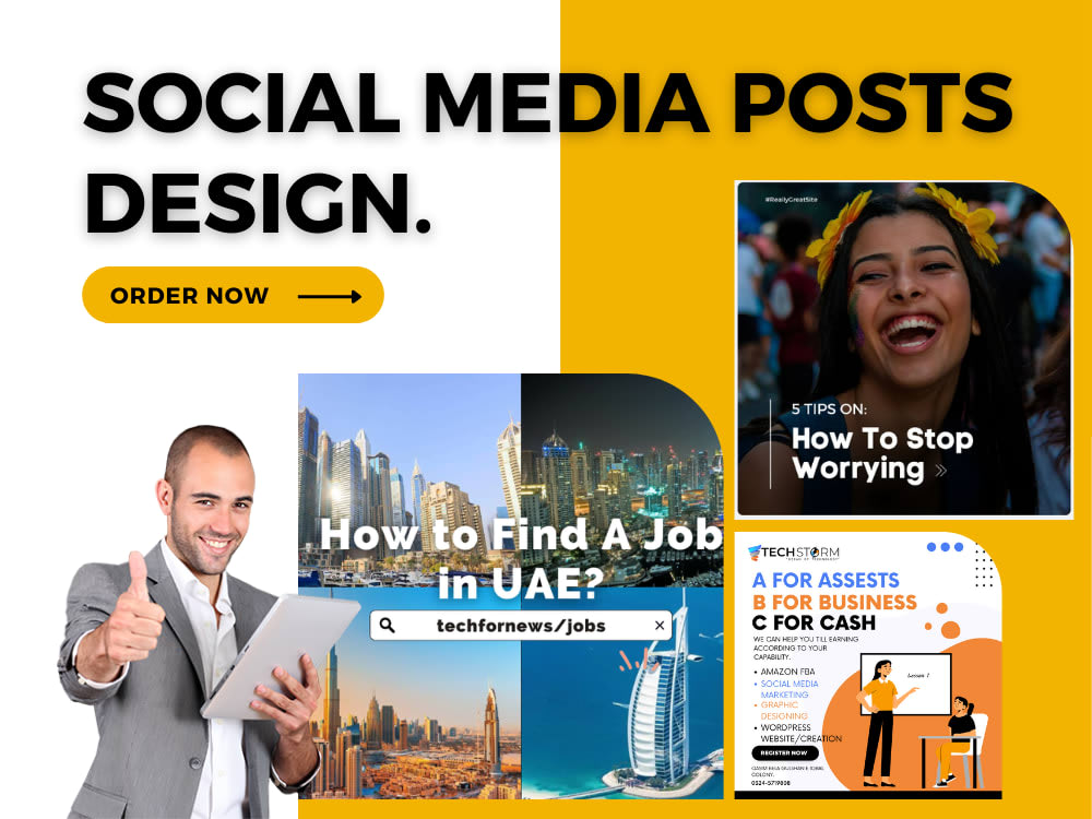 Social media posts designs for your social media pages | Upwork