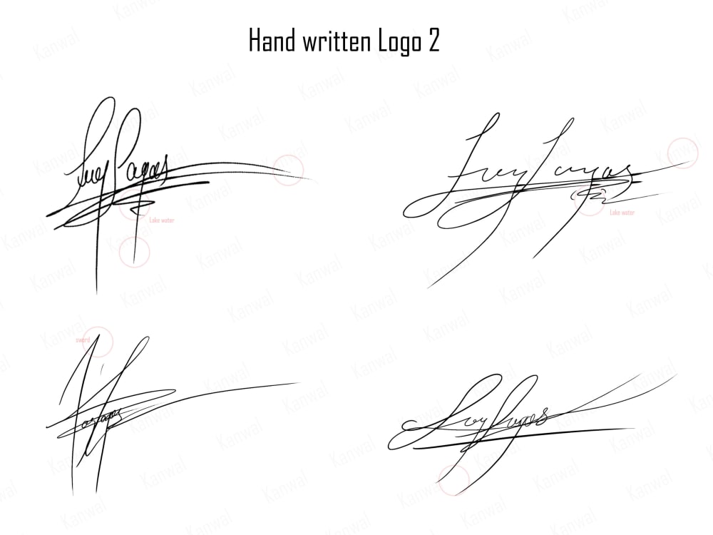 Custom luxury handwritten logo, signature, calligraphy, cursive design ...